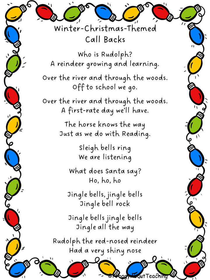 Using Callbacks in the Classroom – Froggy About Teaching